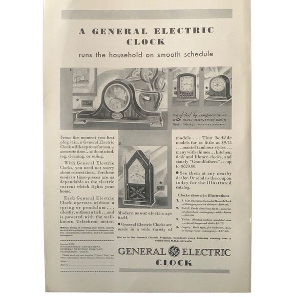 General Electric | Accents | Vintage 931general Electric Clock Smooth ...